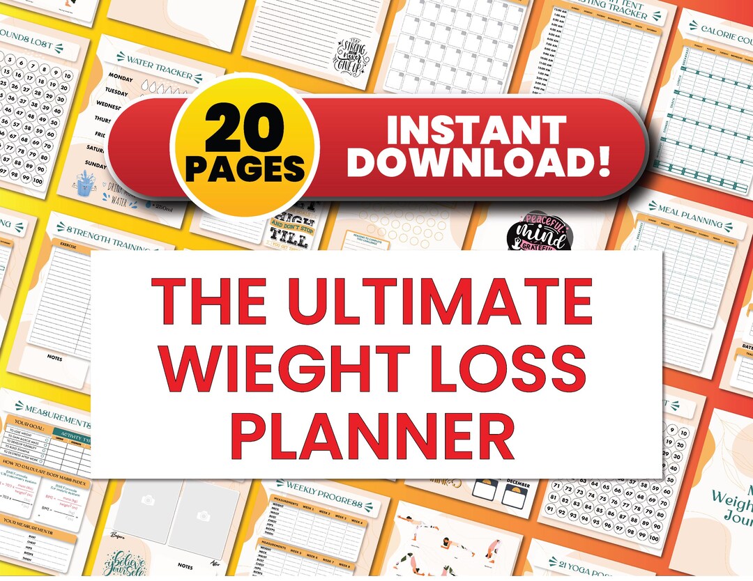 Ultimate Fitness Planner Printable | Workout Tracker, Meal Planner ...