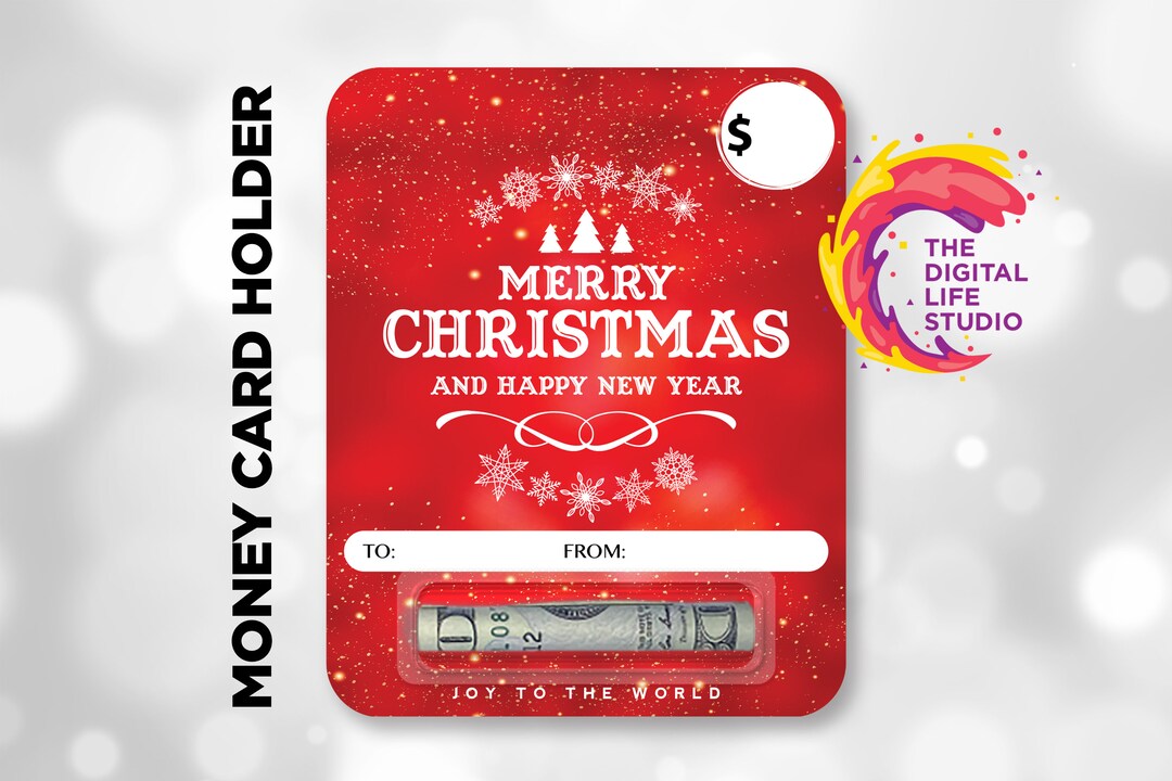 Christmas Money Card, Money Card PNG, Money Card Design, Christmas Gift ...