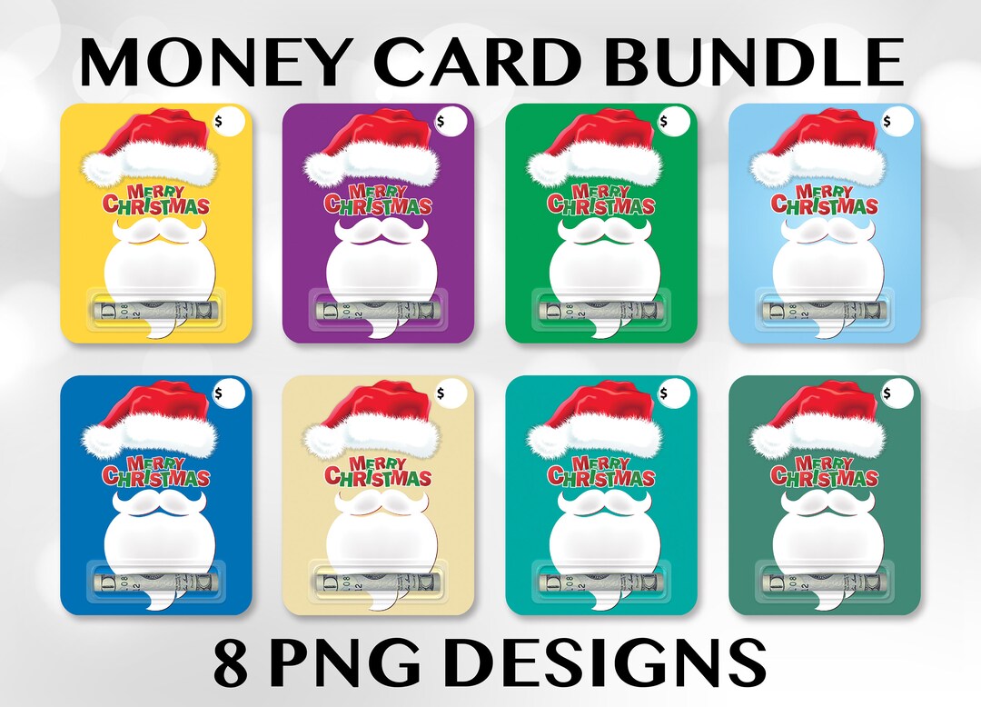 Christmas Money Card, Money Card PNG, Money Card Design, Christmas Gift ...
