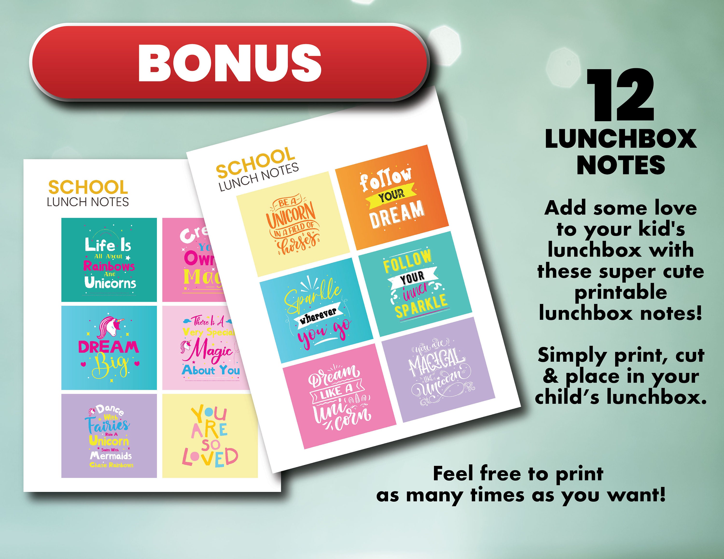Kids Unicorn Printable Planner Bundle, Kids Reading Checklist, Kids ...
