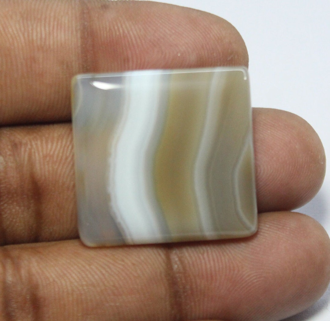 Amazing Colour Banded Agate EARRING PAIR Gemstone Nice Stone Loose ...