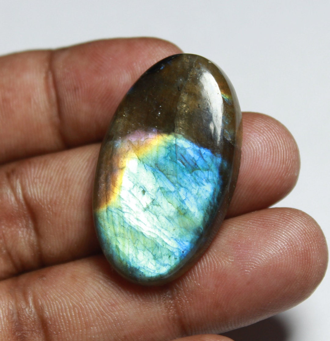Very Rare Beautiful Multi Flashy Color Labradorite Cabochon, Rainbow ...