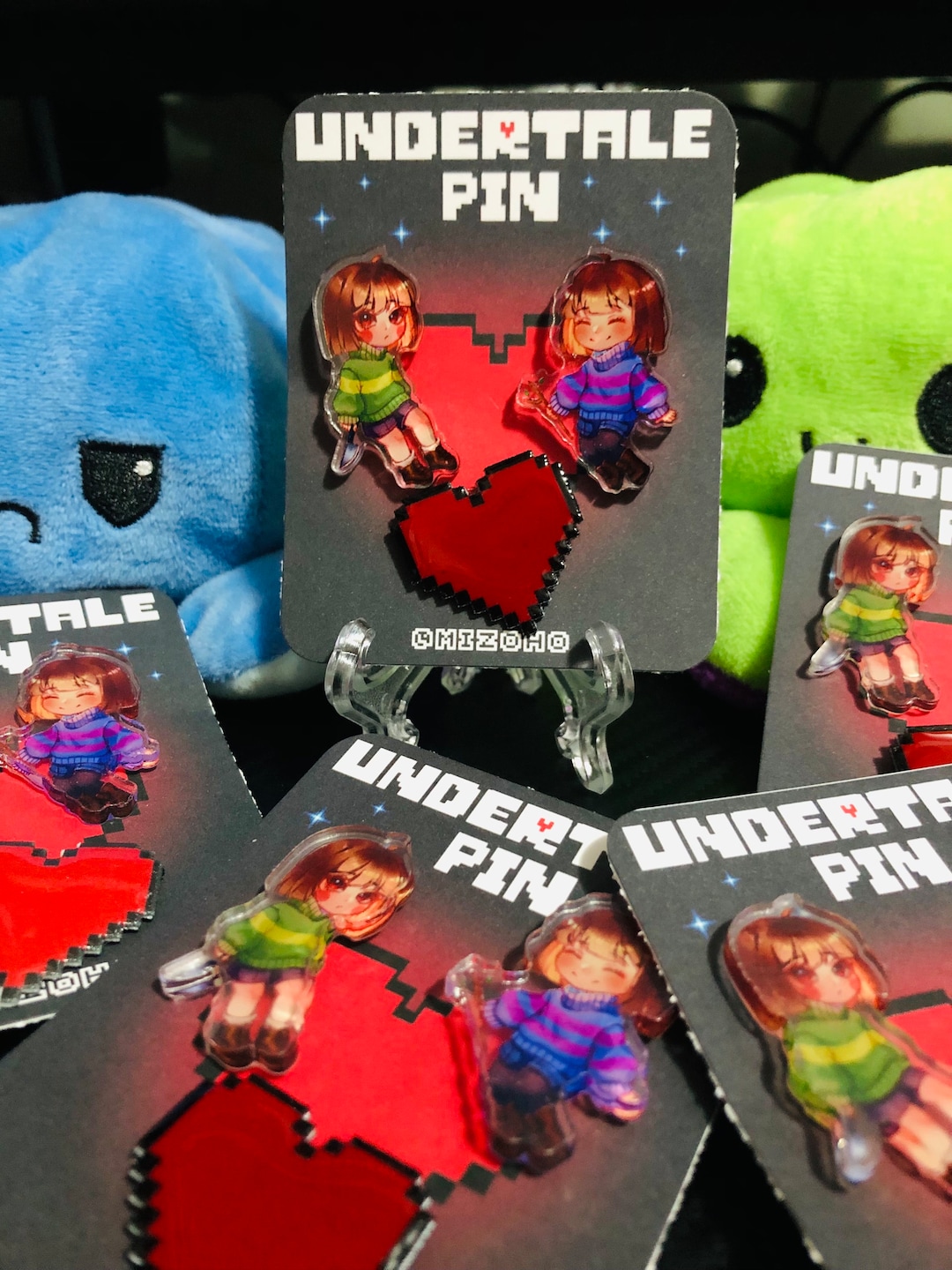 Chara and Frisk Acrylic Pins - Etsy