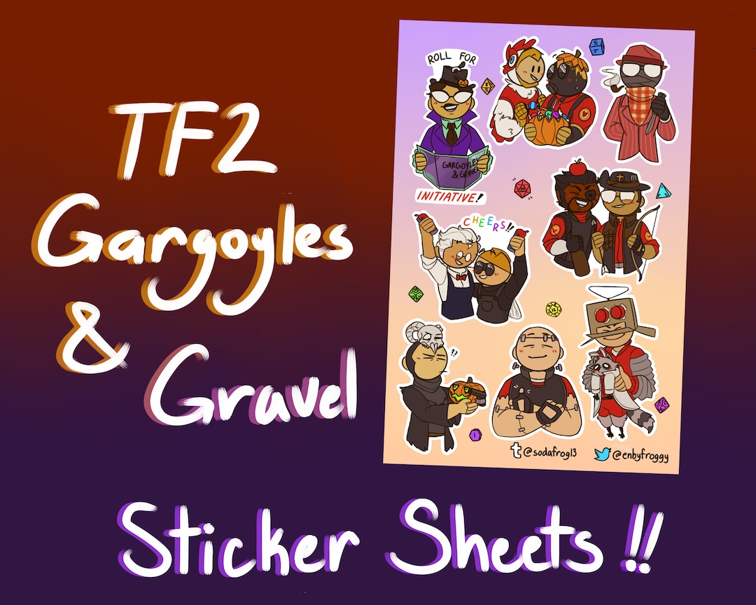Gargoyles & Gravel Sticker Sheets [TF2] - Etsy