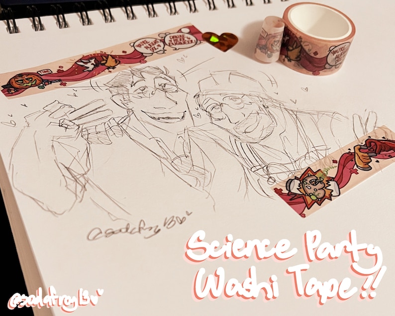 Science Party Washi Tape TF2 - Etsy