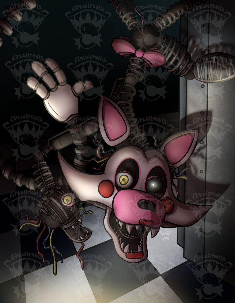 Video Game Art Print 8.5x11 in Mangle FNAF Inspired - Etsy