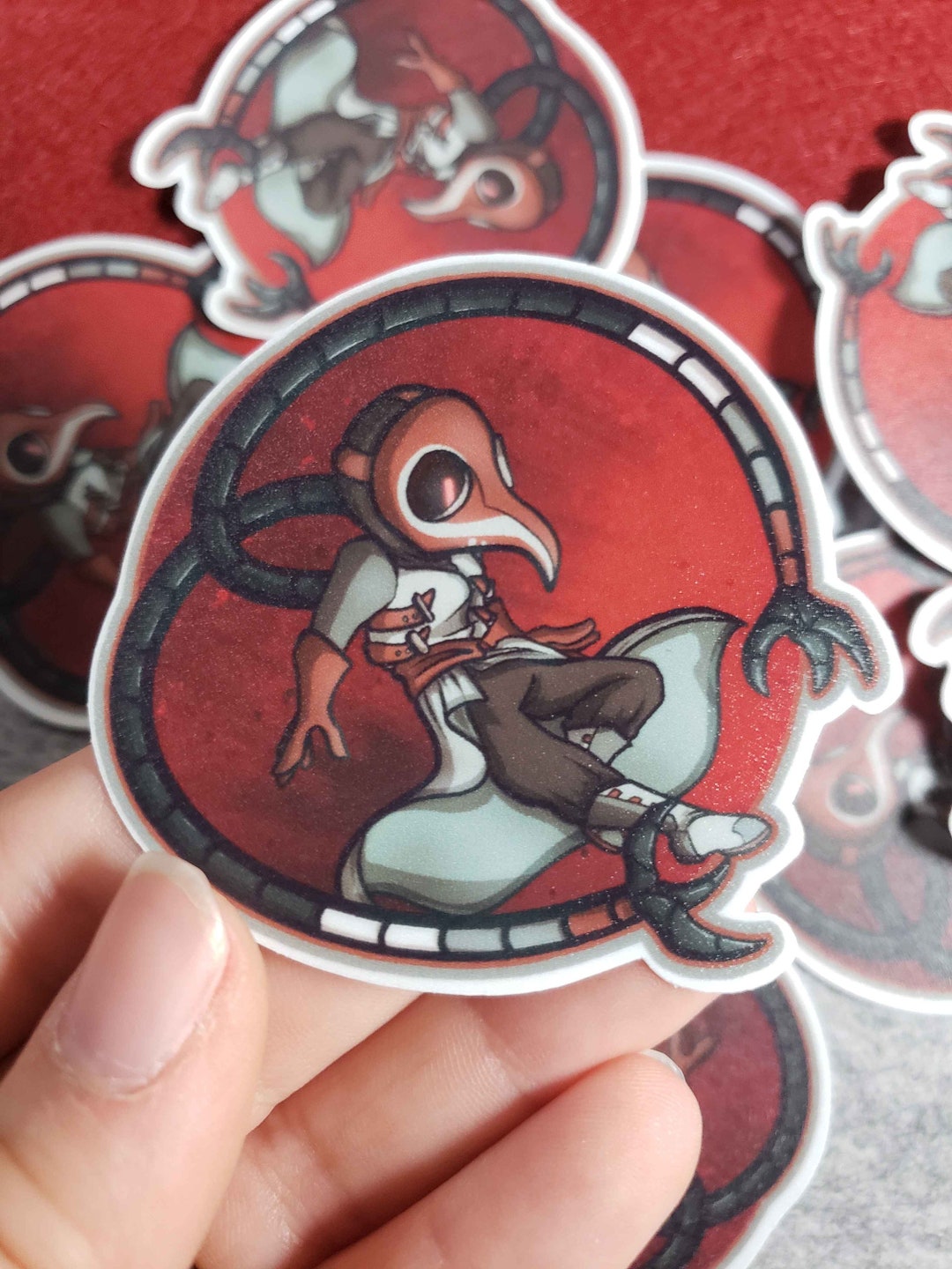 Plague Doctor 2.5in Vinyl Sticker Horror Blood Chibi Robot Original ...