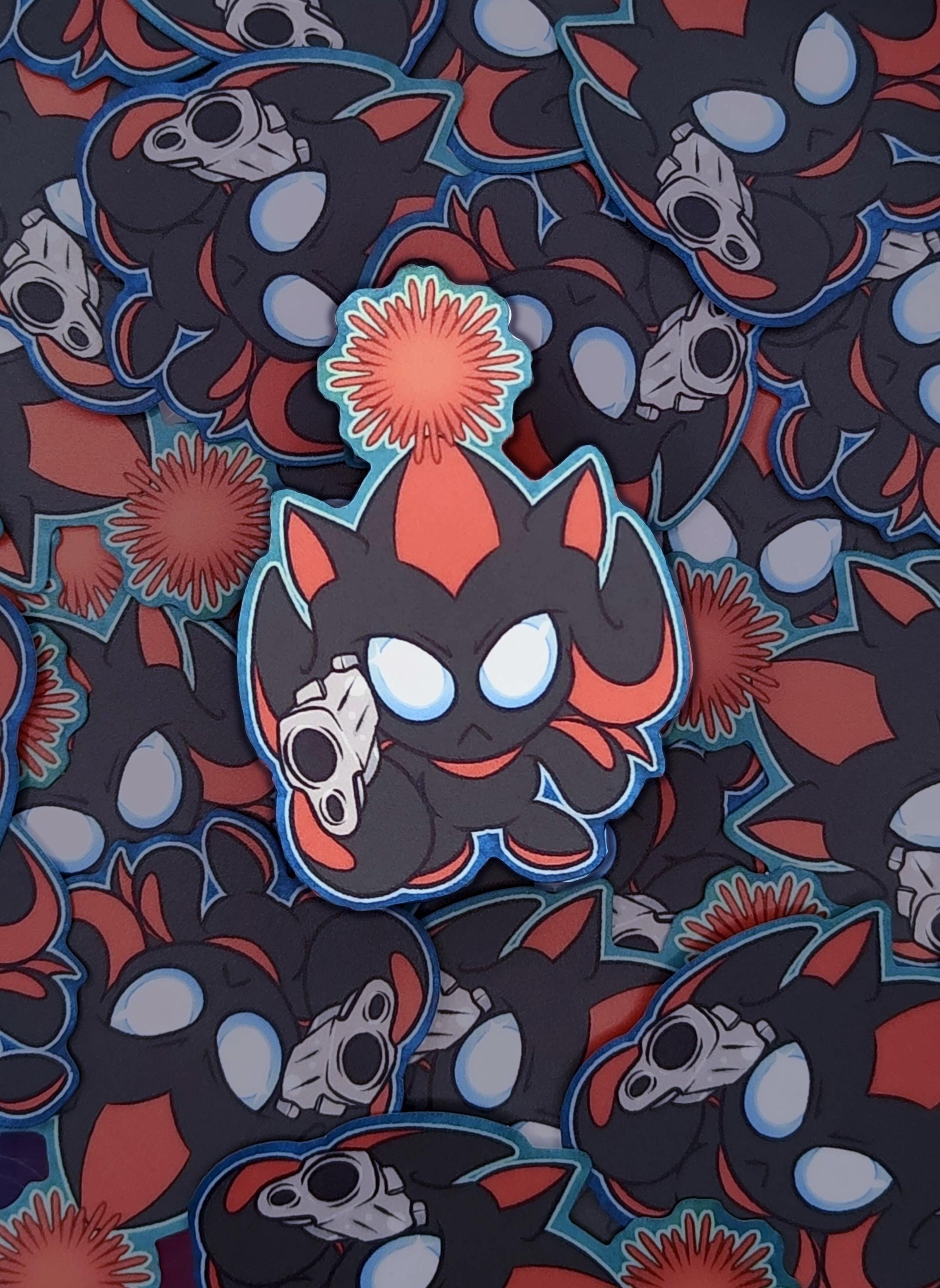Video Game Inspired 2.5" Vinyl Sticker Matte Finish Shadow Sonic ...