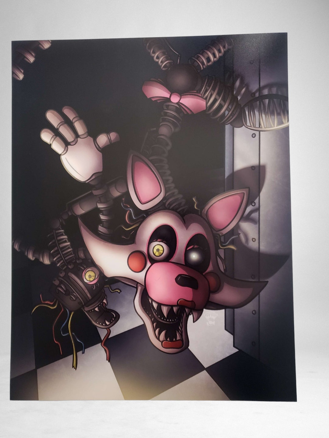 Video Game Art Print 8.5x11 in Mangle FNAF Inspired - Etsy
