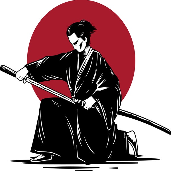 Samurai logo svg - Etsy México