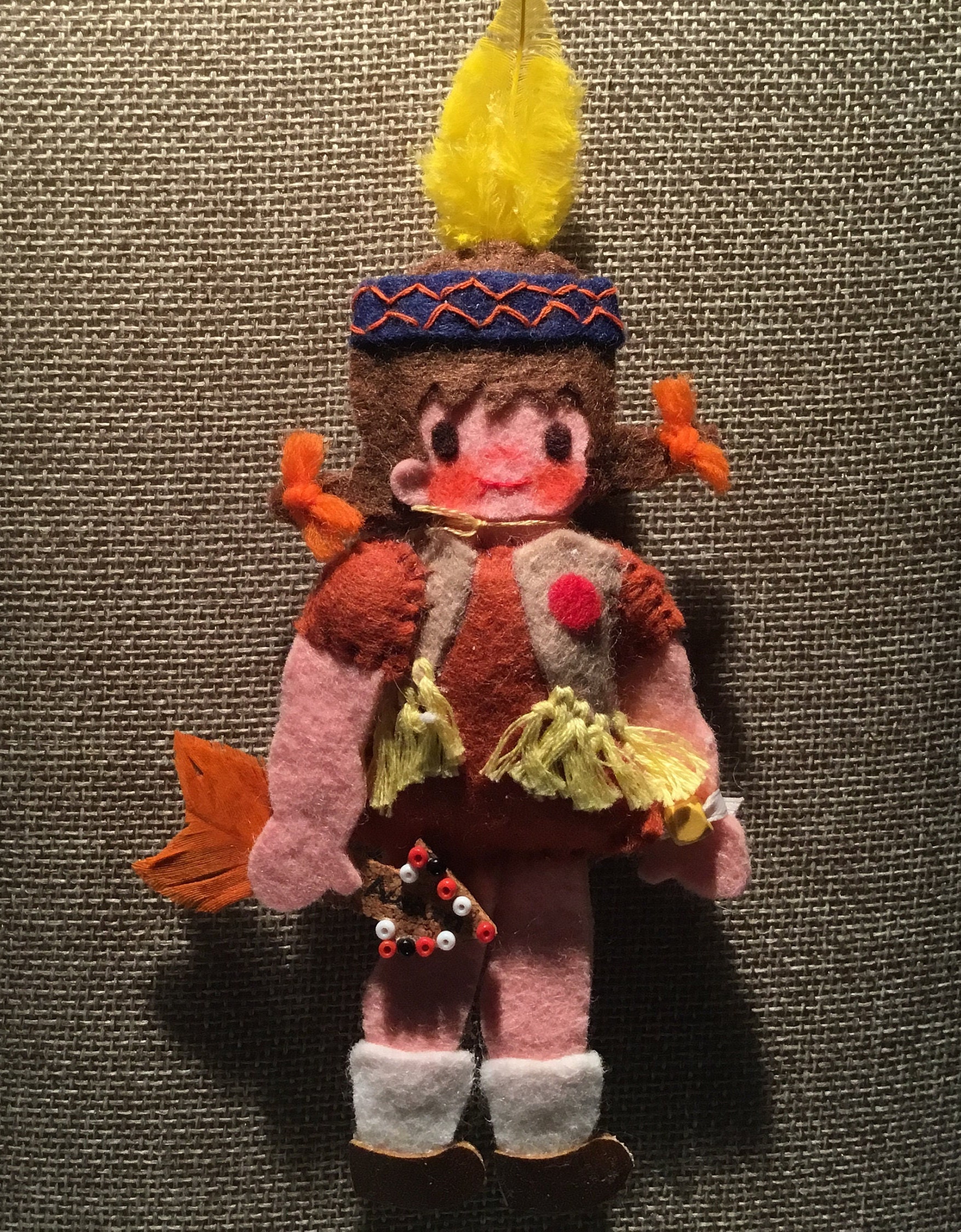 YMCA Indian Prince and Princess Fun Stuffed Felt Holiday Figurine ...