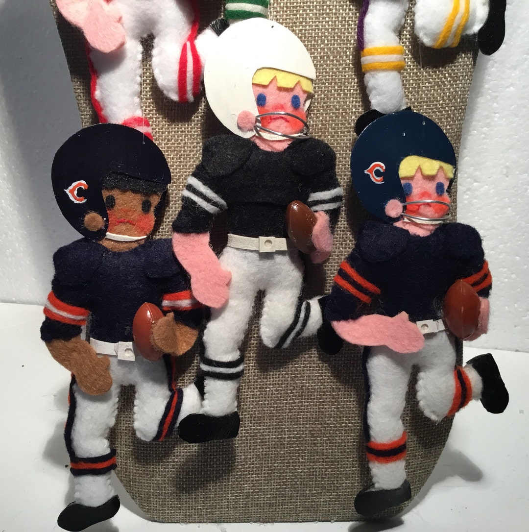 Football Fun Handmade Stuffed Felt Holiday Figurine Ornament - Etsy