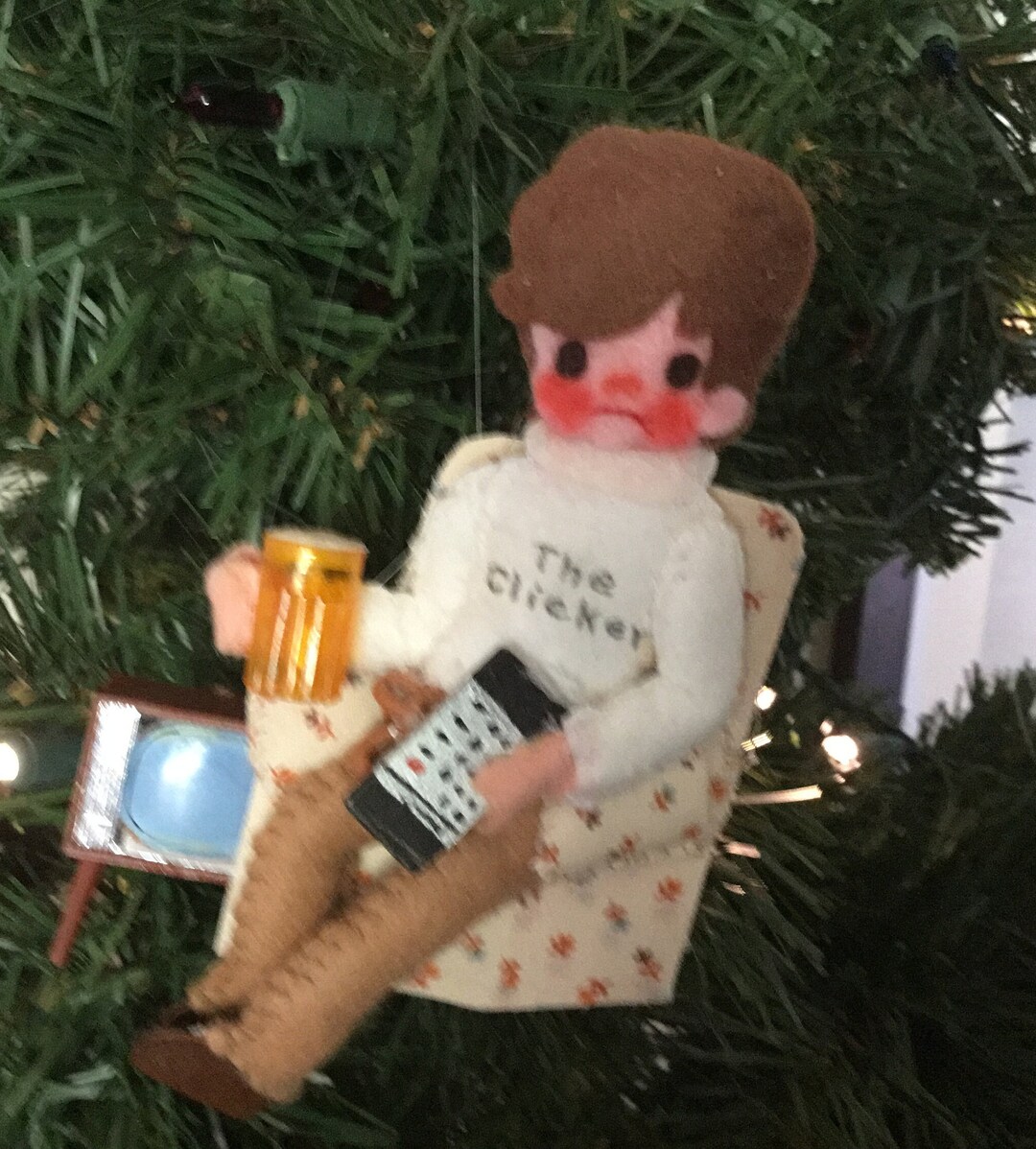 The Clicker Handmade Stuffed Felt Holiday Figurine Ornament - Etsy