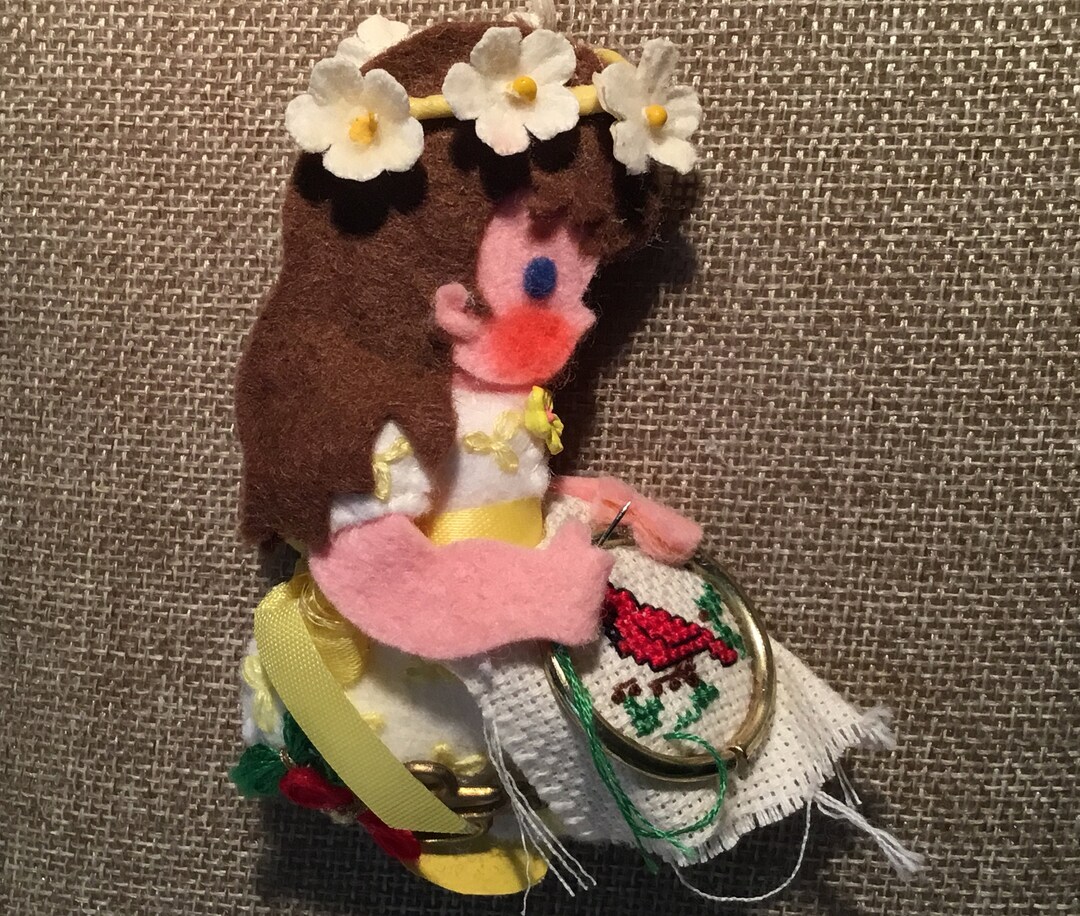 Cross Stitch Time Handmade Stuffed Felt Holiday Figurine Ornament - Etsy