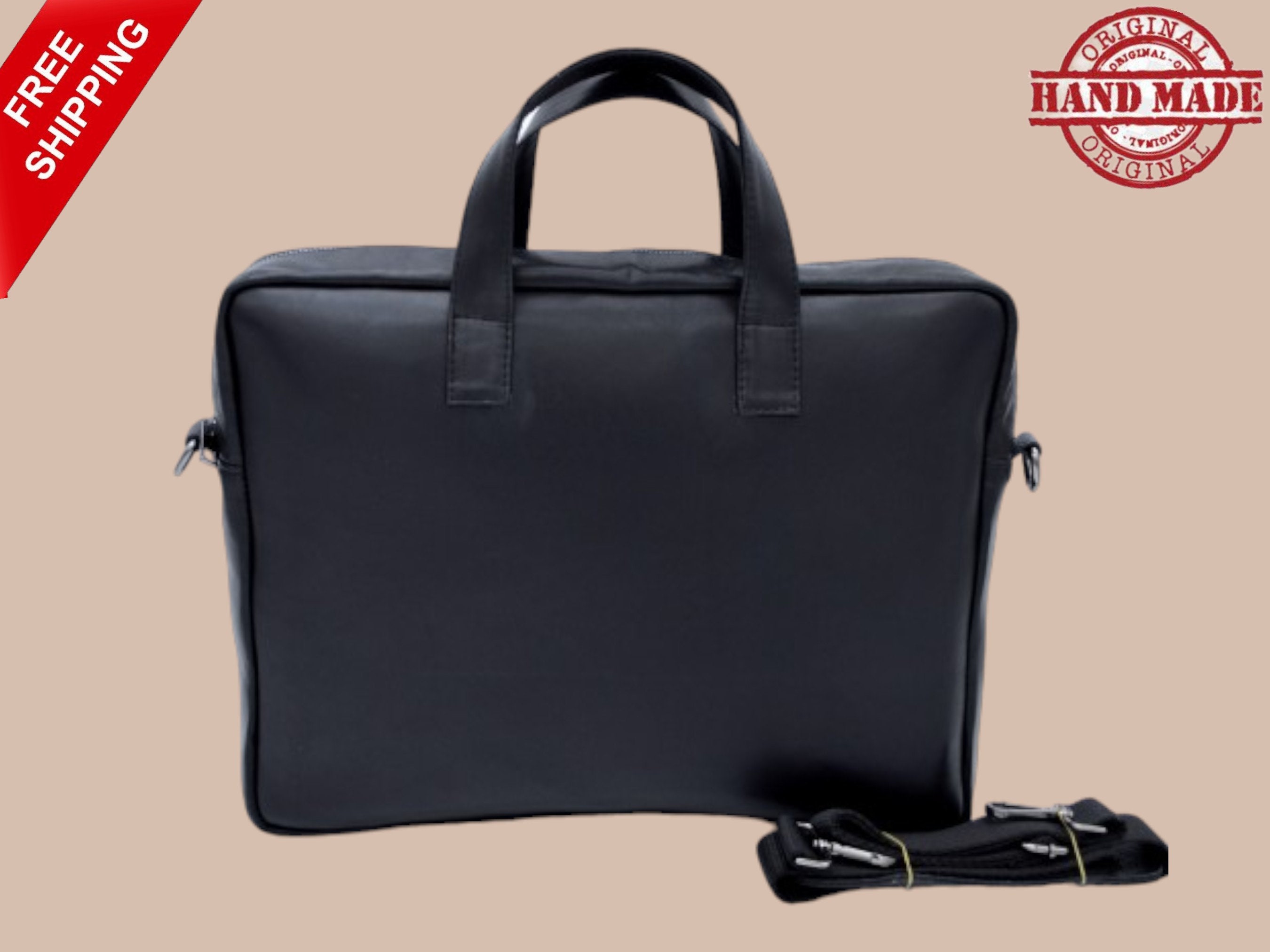 Customizable Men's Leather Briefcase, Sophisticated Business Satchel ...