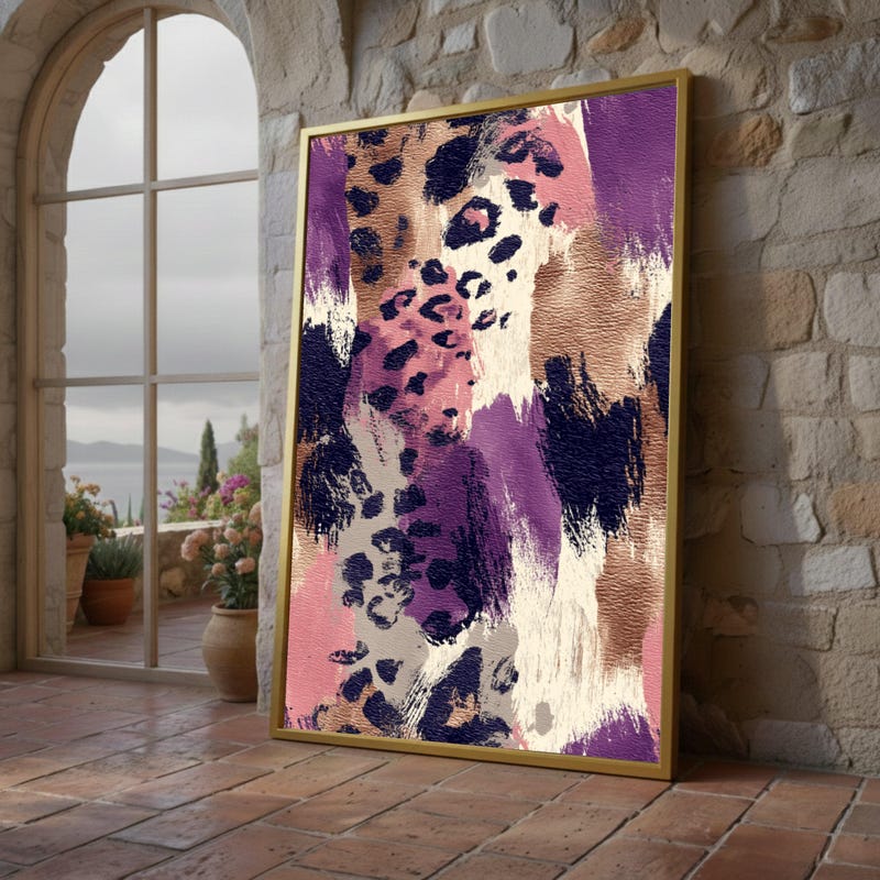 Pink Brown Abstract Art - Etsy
