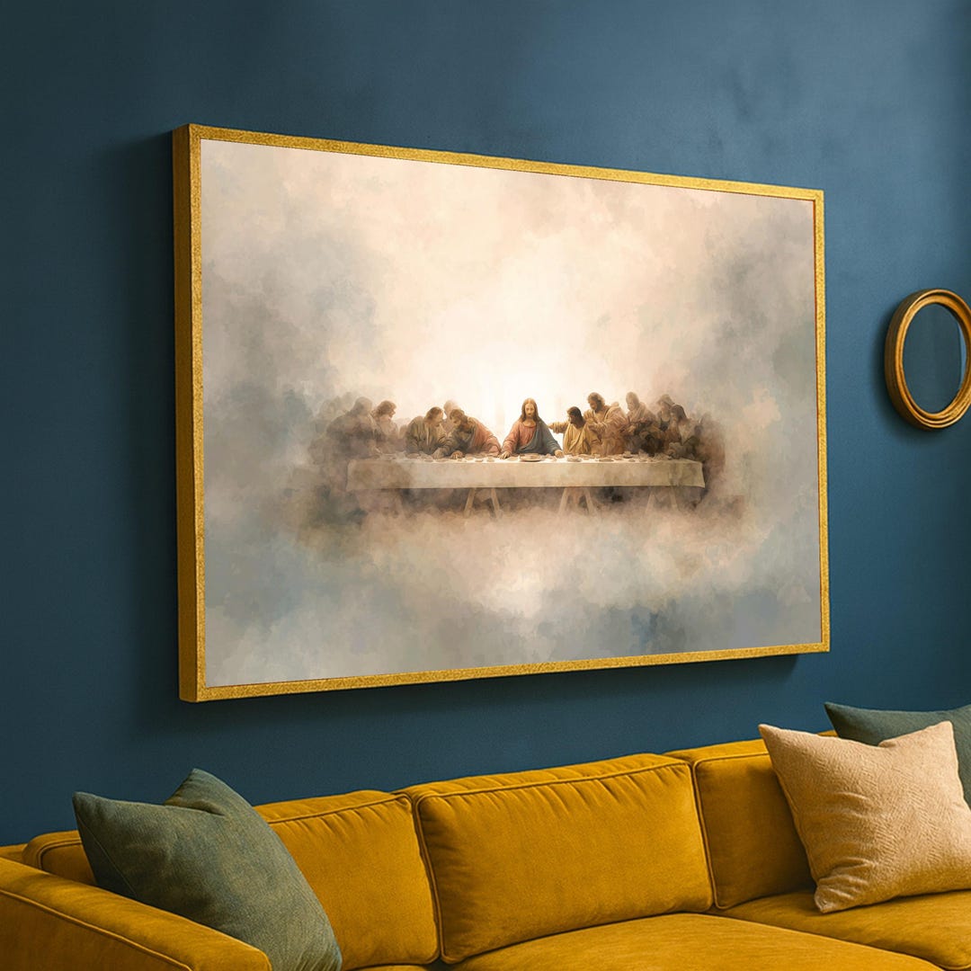 The Last Supper Canvas Wall Art, Religious Wall Decor, Ready to Hang ...