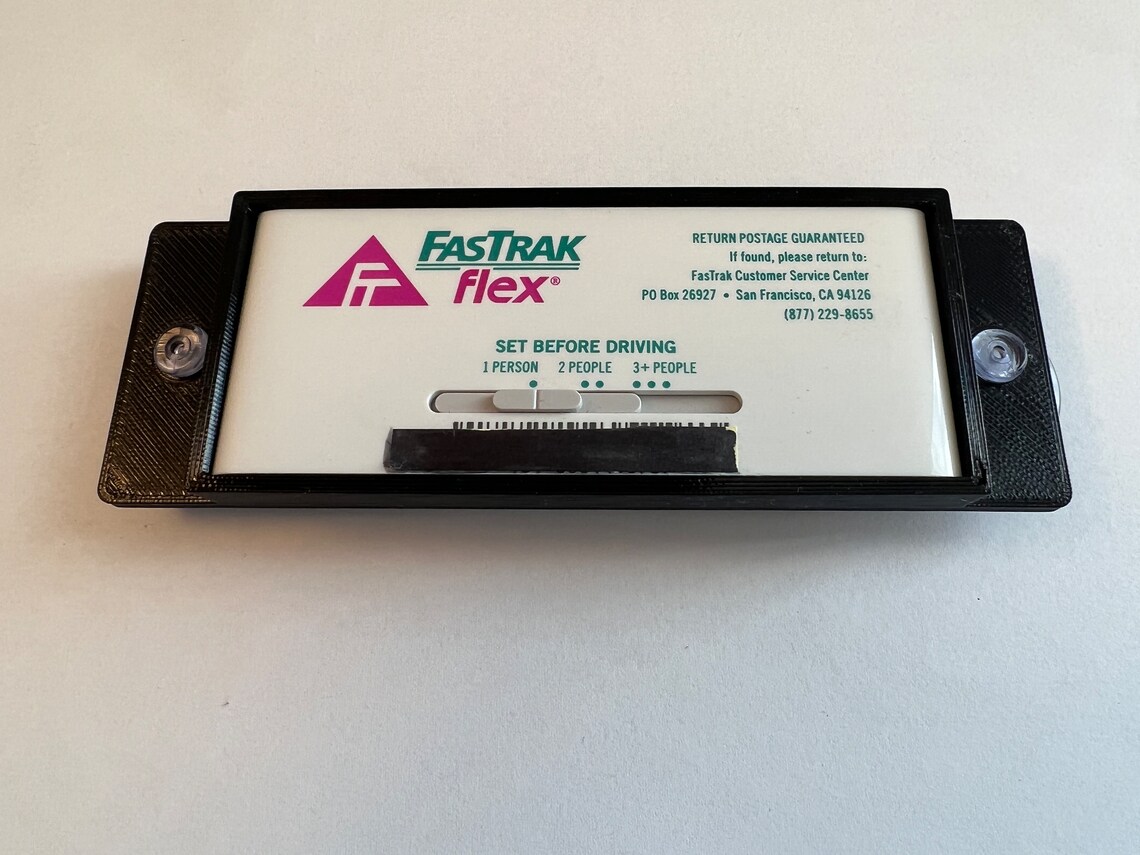 3D Printed Fastrak Flex Toll Pass Transponder Holder Suction - Etsy