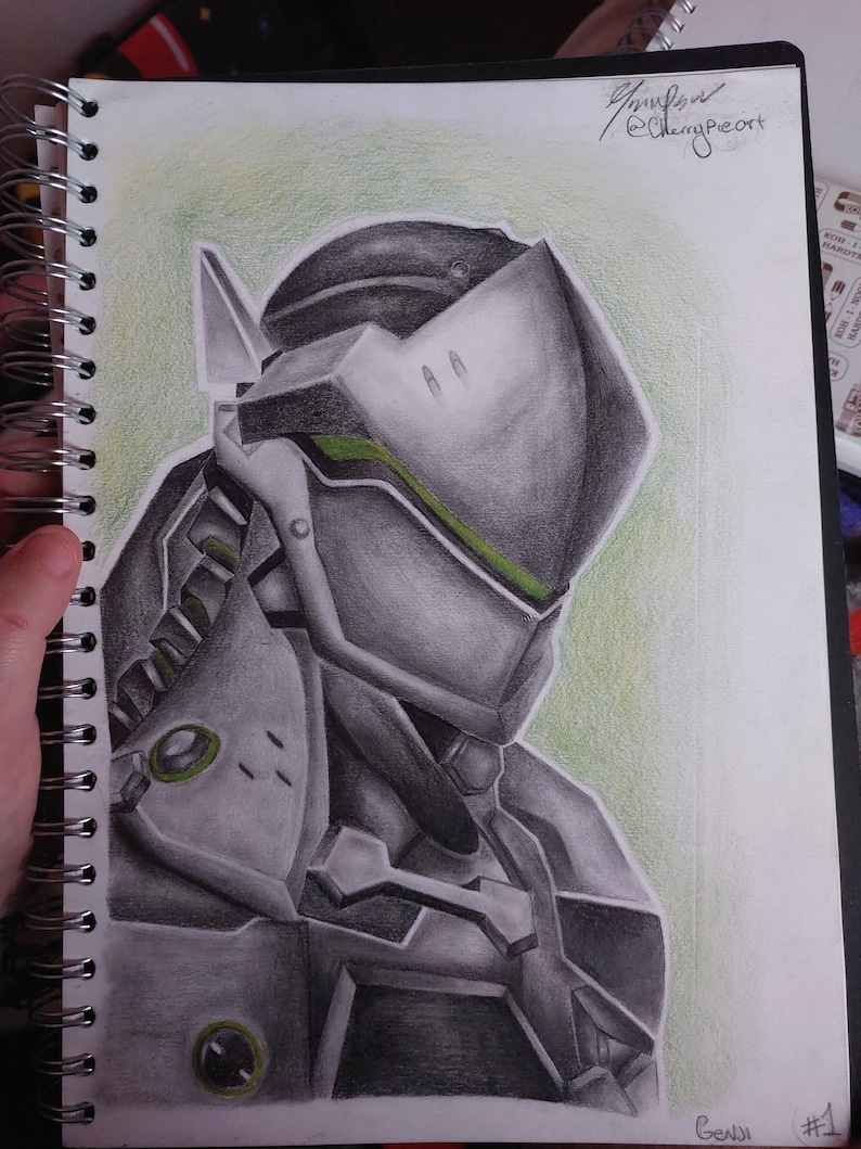 Overwatch Genji A4 Pencil Drawing - Etsy
