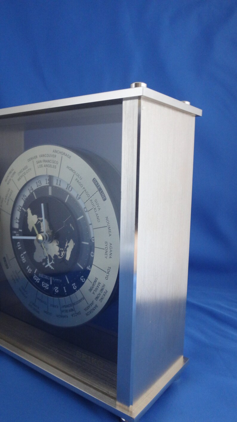 Seiko Quartz World Clock - Etsy Seiko Quartz World Clock - Etsy