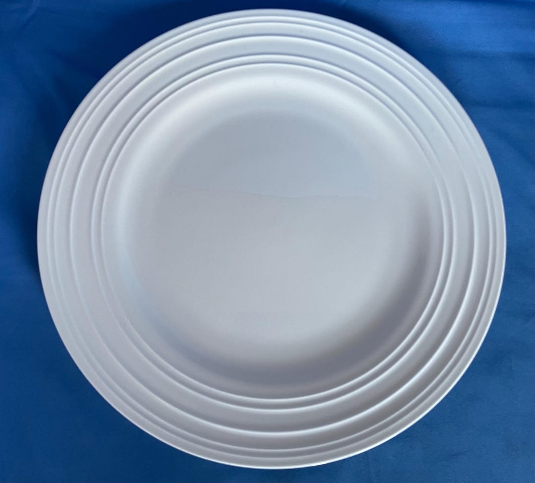 Mikasa Swirl White Set of 6 Bone China Dinner Plates - Etsy