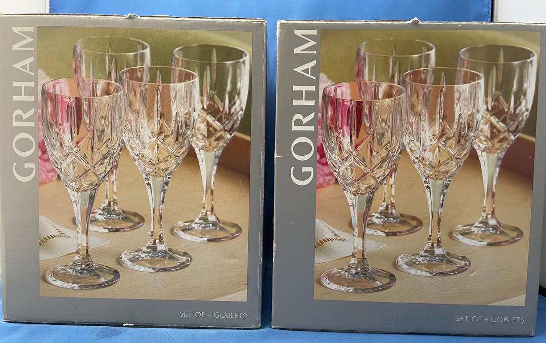 Gorham Full Lead Crystal 11 Ounce Set of 8 Goblets Germany - Etsy
