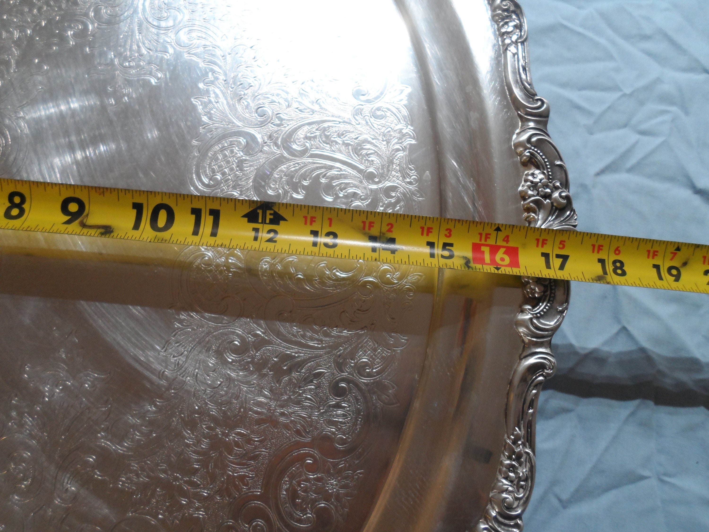 Baroque by Wallace 294F Extra Large Oval Serving Tray Pair of 2 - Etsy