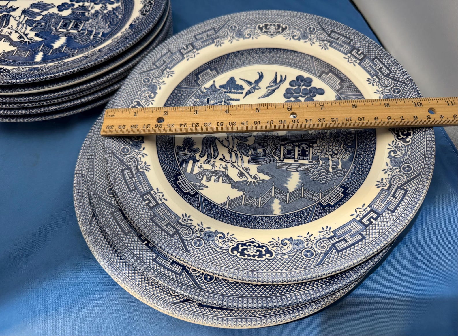 Churchill Staffordshire Fine English Tableware Willow Blue Plates - Etsy