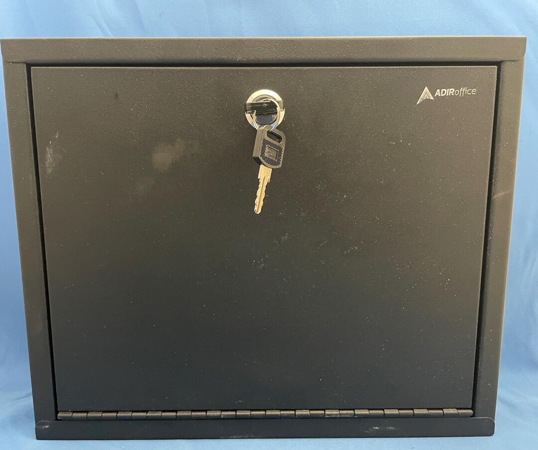 ADIR Office Black Steel Drop Box - Etsy