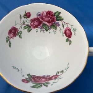 Collingwoods Rose Teacup and Saucer Fine Bone China Made in England - Etsy