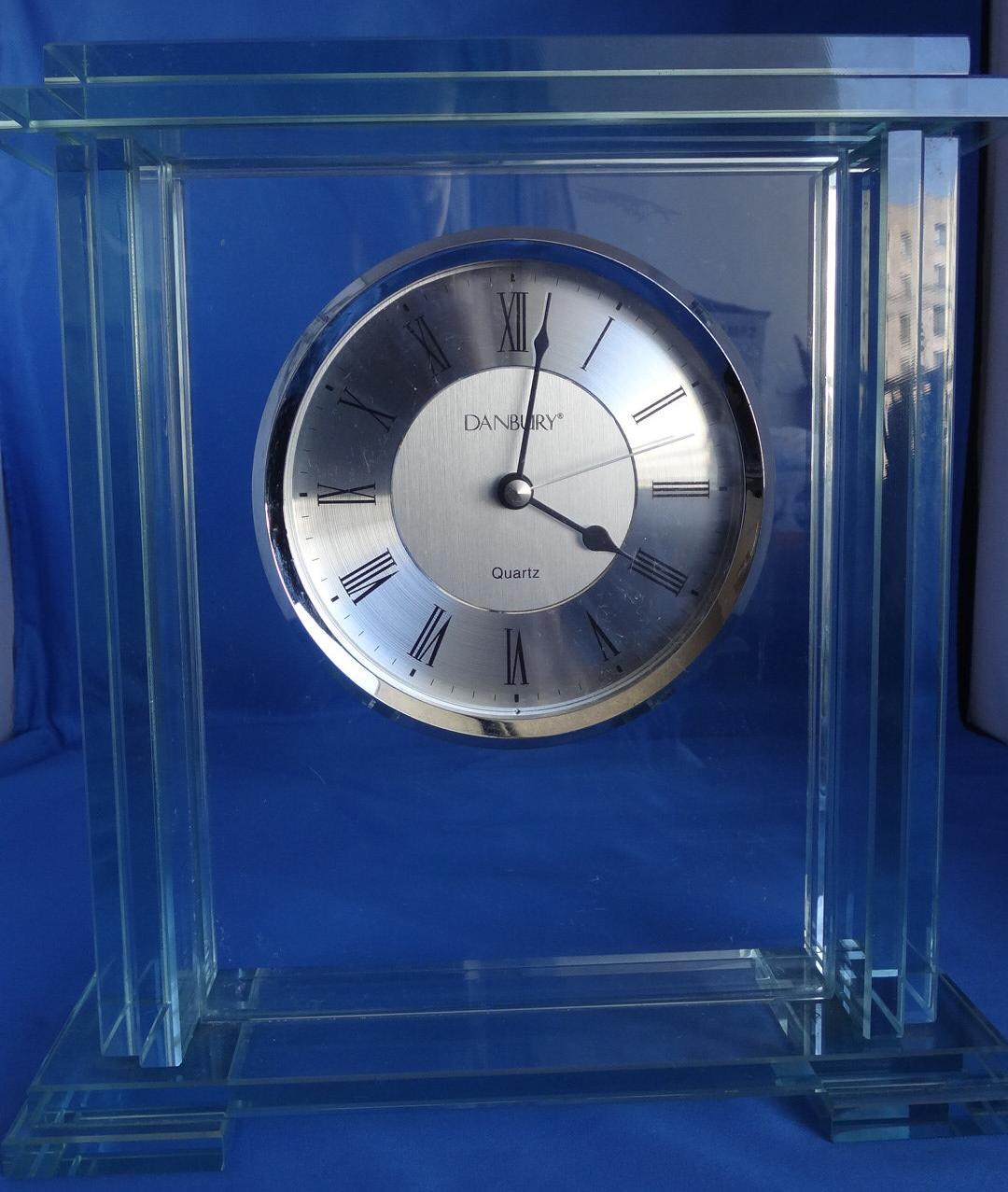 Danbury by Things Remembered Heavy Glass Desk Clock - Etsy