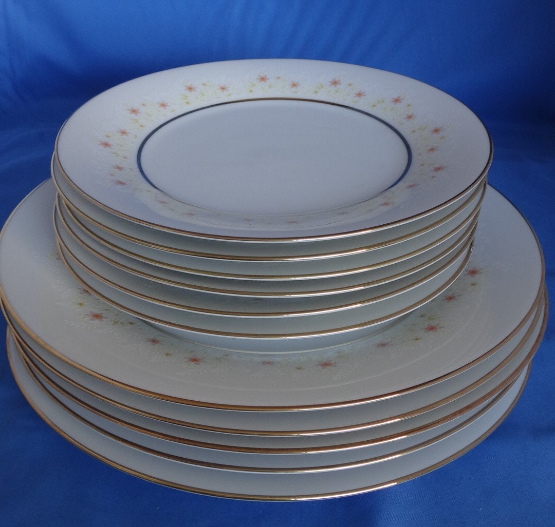 Noritake Augusta 2025 Plates With Gold Trim - Etsy