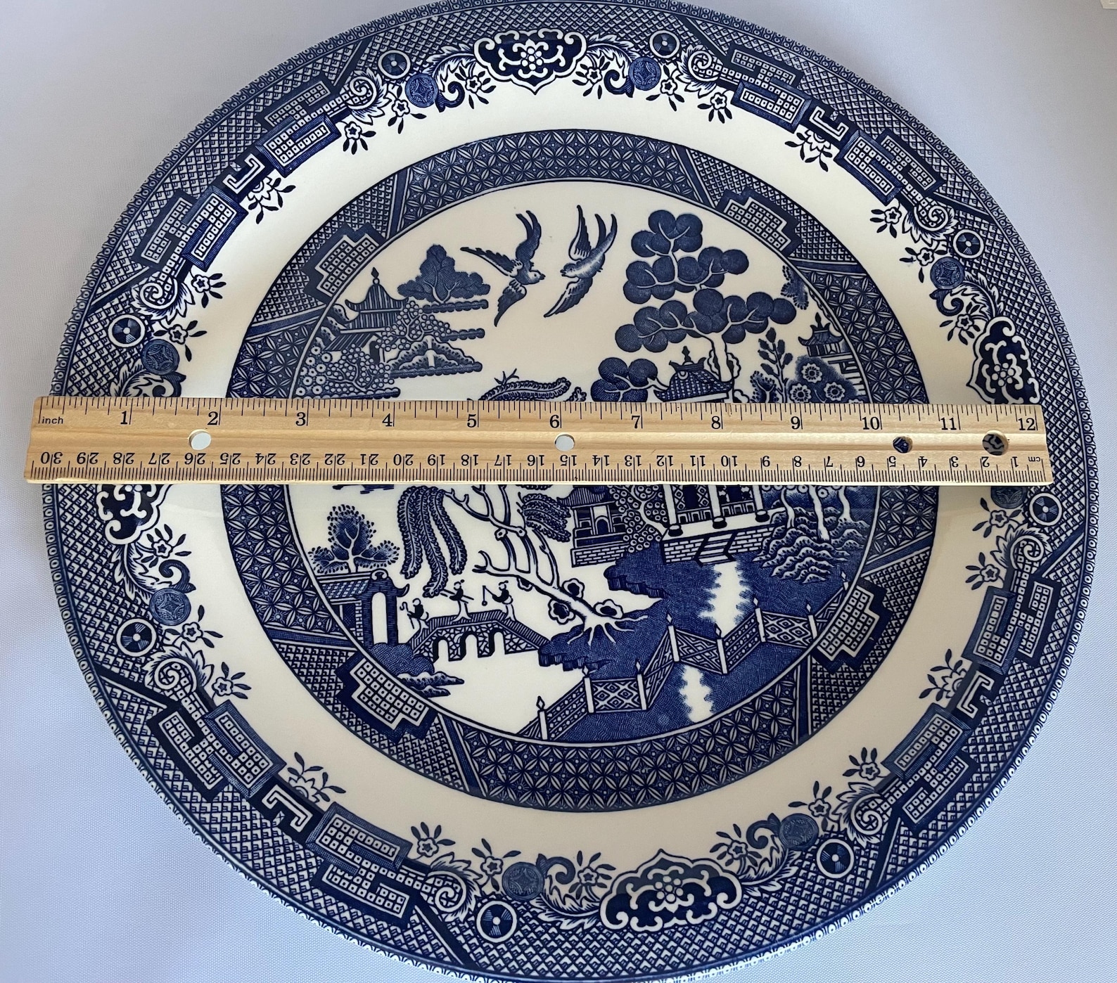 Churchill Staffordshire Fine English Tableware Willow Blue Plates - Etsy