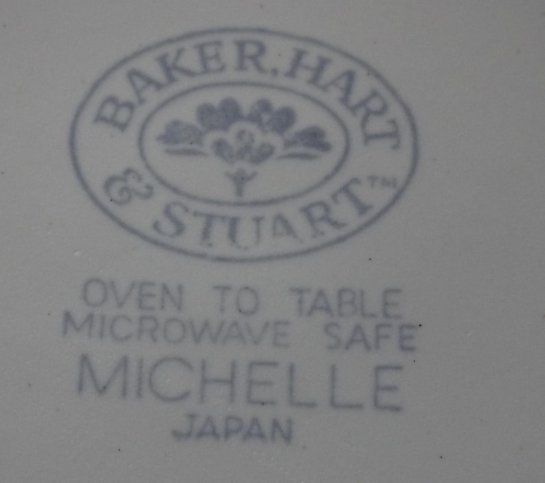 Baker, Hart & Stuart MICHELLE Plates Made in Japan - Etsy