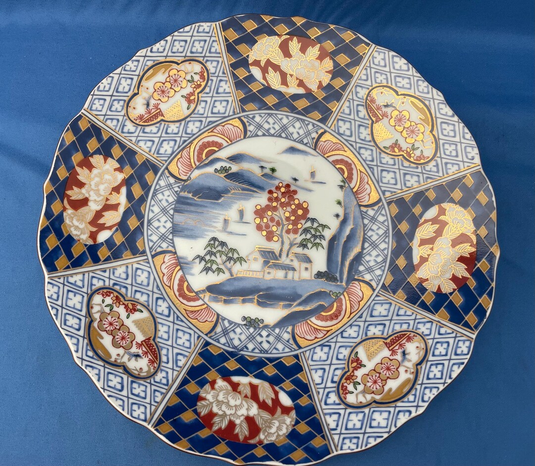Vintage Japanese Kozan Gama Decorative Hand Painted Porcelain Plate - Etsy