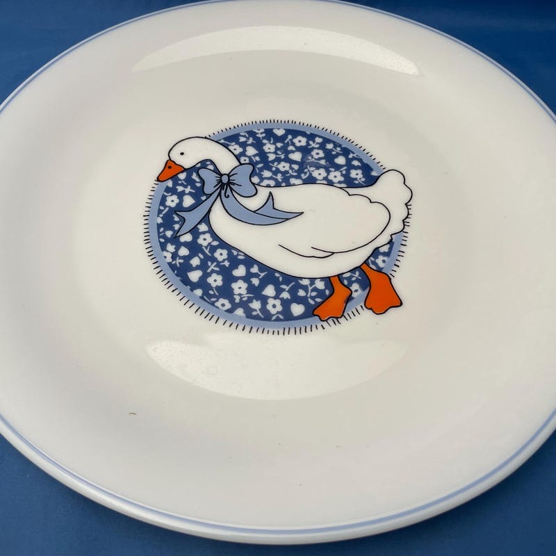 Goose With Blue Bow - Etsy