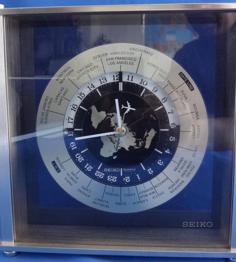 Seiko Quartz World Clock - Etsy