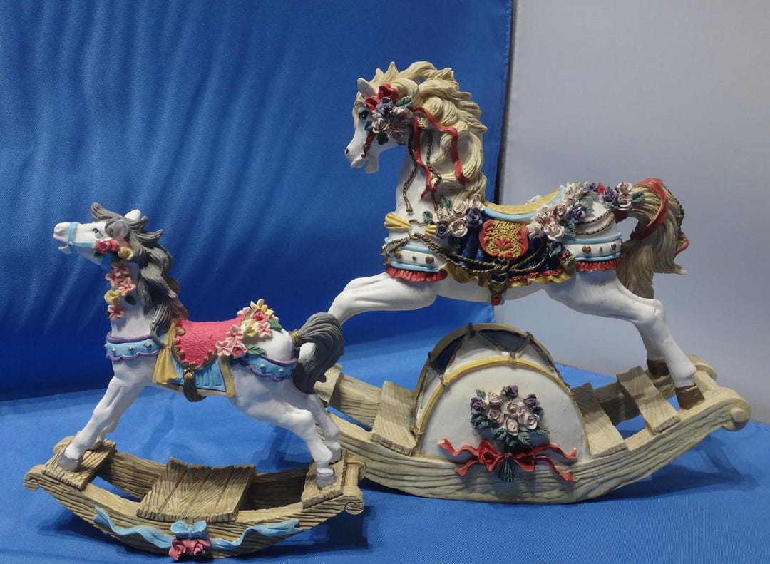 Westland Musical Rocking Horse Figurines - Etsy