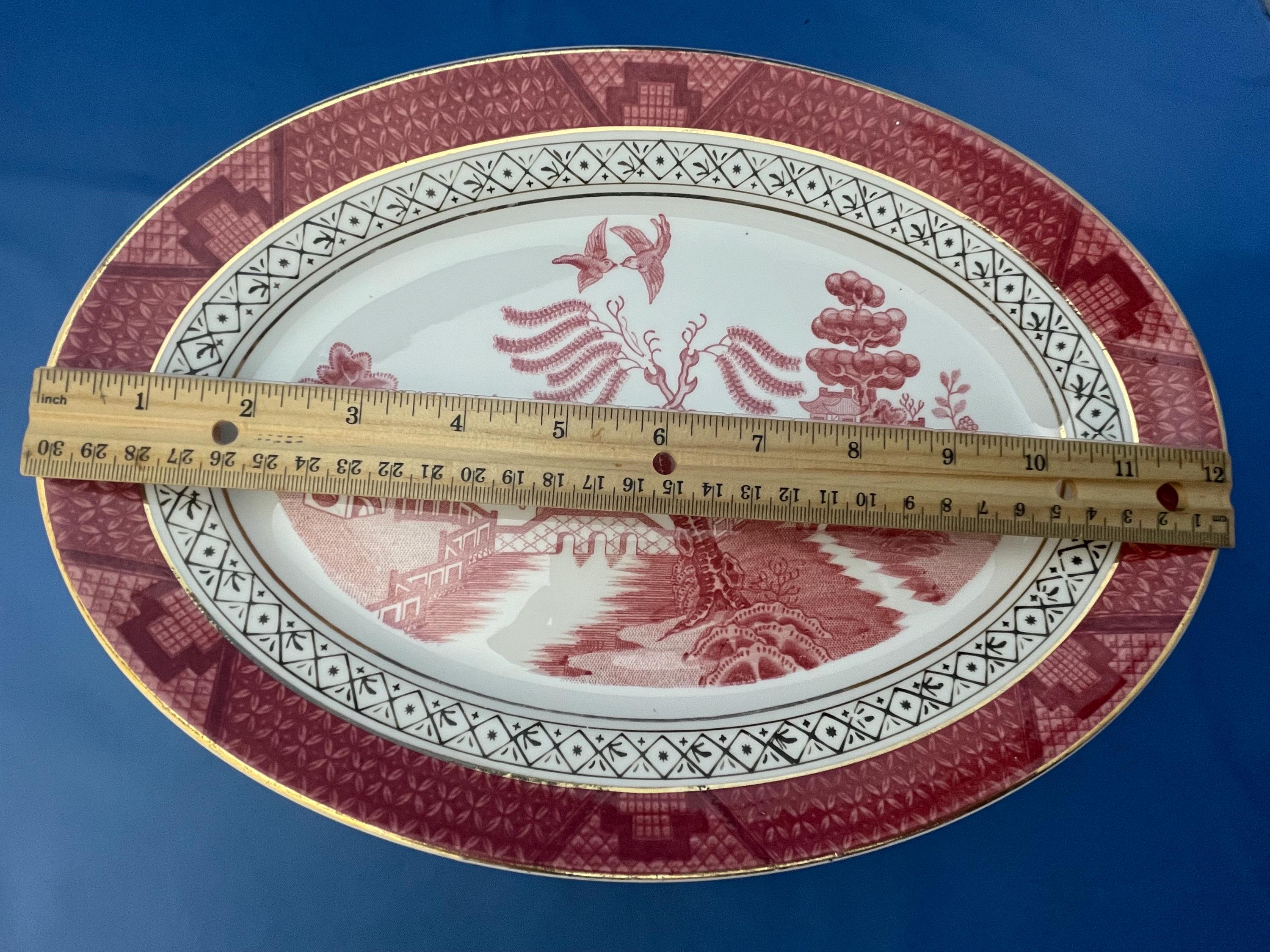 Nikko Ironstone Double Phoenix Red Willow Plates Japan - Etsy