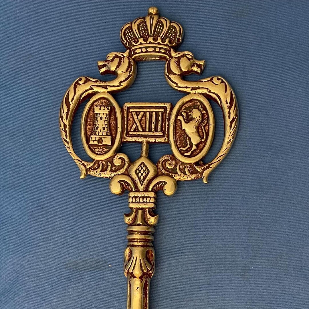 Antique King Alfonso XIII Brass Court Privy Chamber Key - Etsy