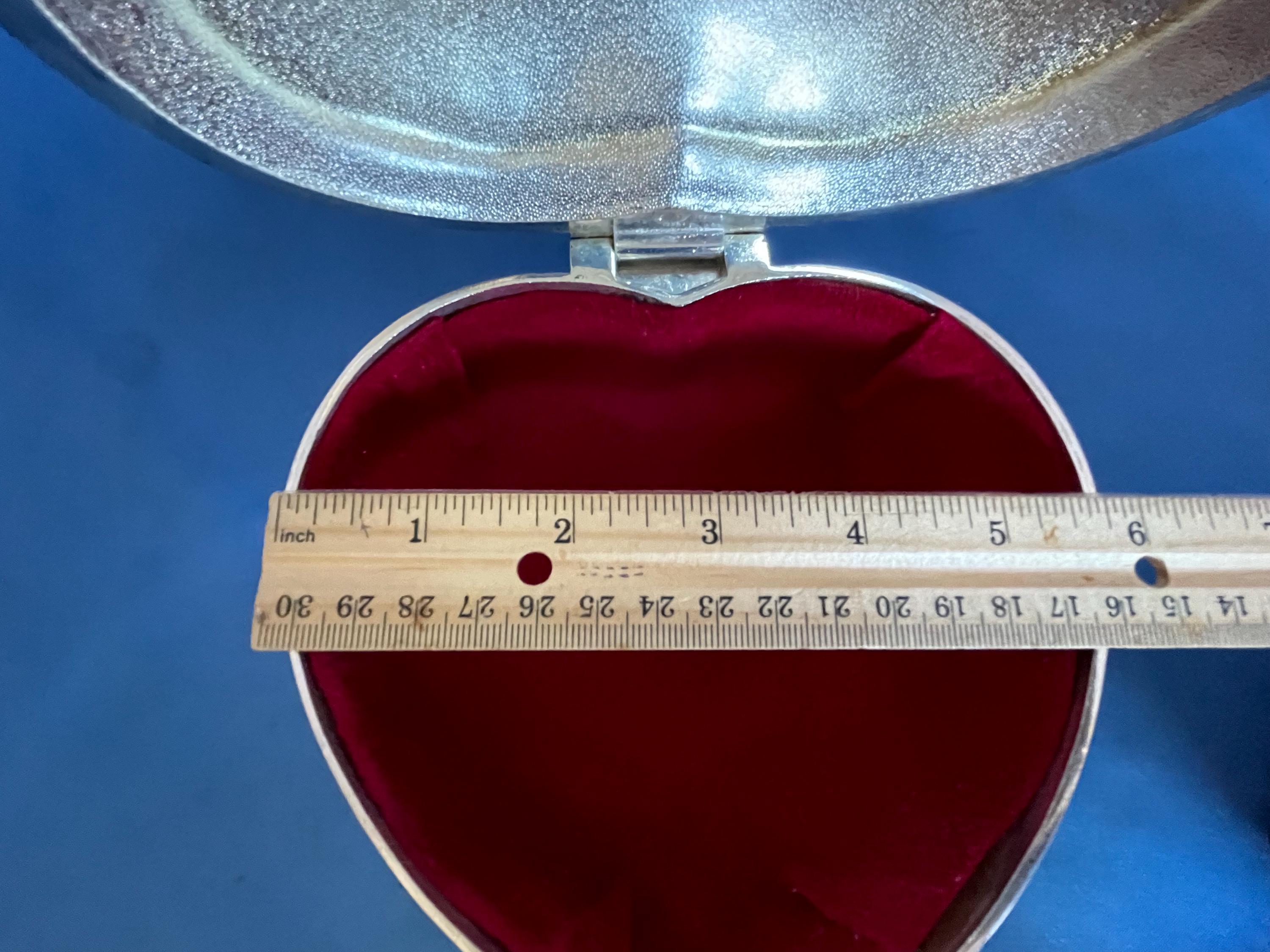 Godinger Heart Shaped Silverplate Jewelry Trinket Box - Etsy