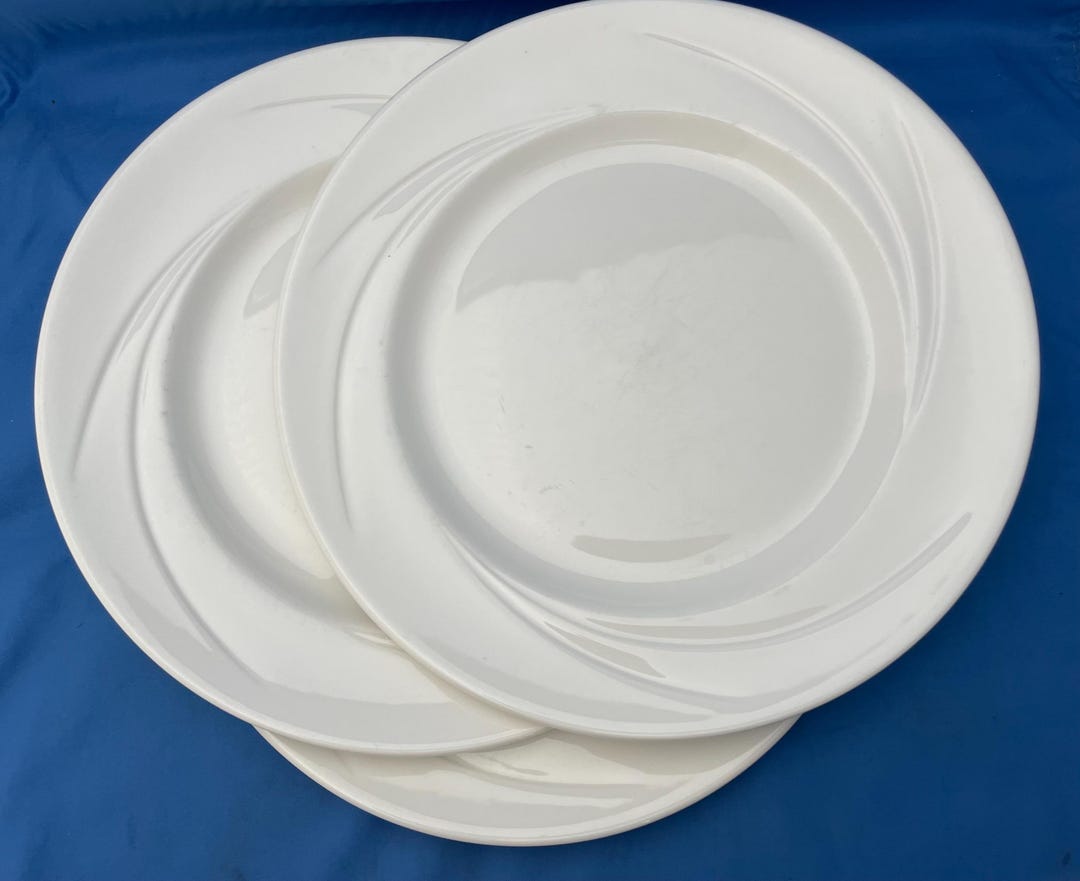 Steelite International White Dinner Plates England - Etsy