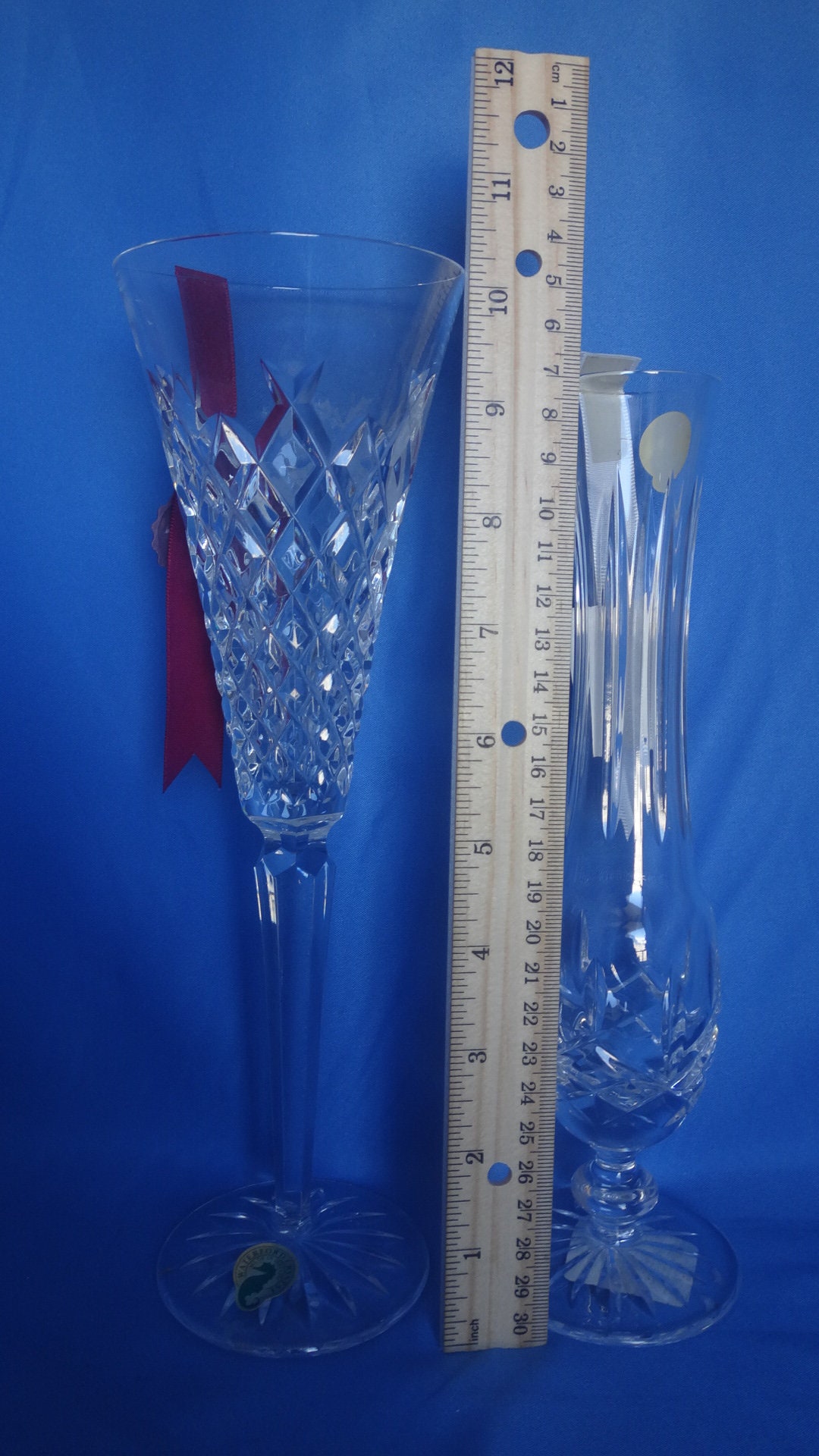 Vintage Waterford Crystal Flute and Vase. - Etsy