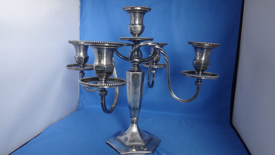 Vintage Wilcox Silver Plated Quadruple Candelabra - Etsy