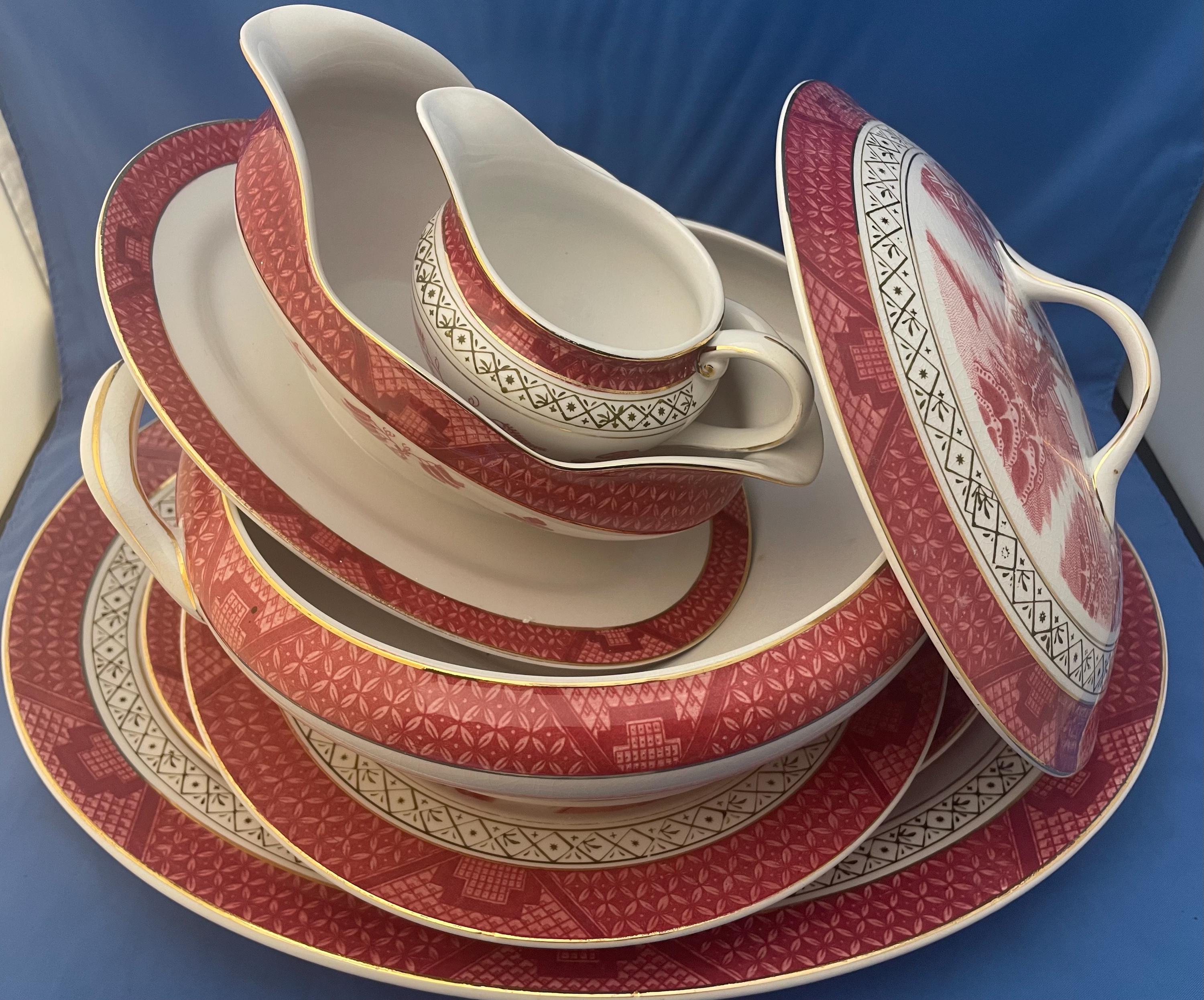 Nikko Ironstone Double Phoenix Red Willow Plates Japan - Etsy