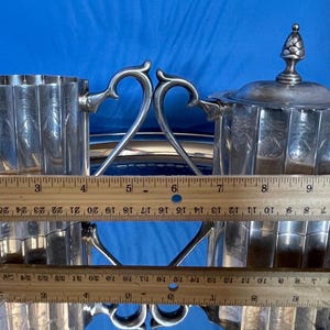 Godinger Silver Art Company Coffee Pot Sugar Jar Creamer and Platter ...