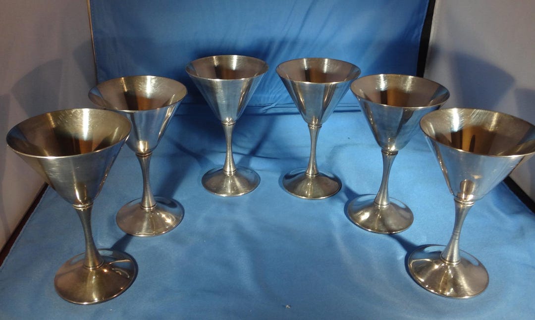 Valero Silver Plated Goblets Set of 6 - Etsy