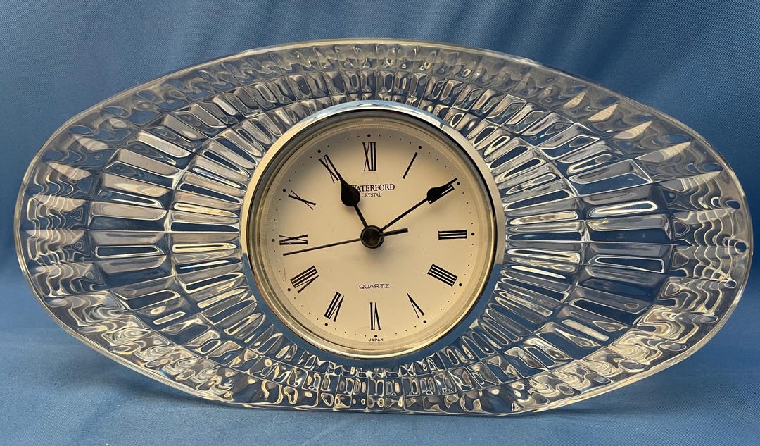 Waterford Crystal Large Oval Quartz Clock - Etsy