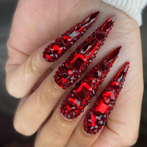 Red Bling Set 2XL Stiletto - Etsy