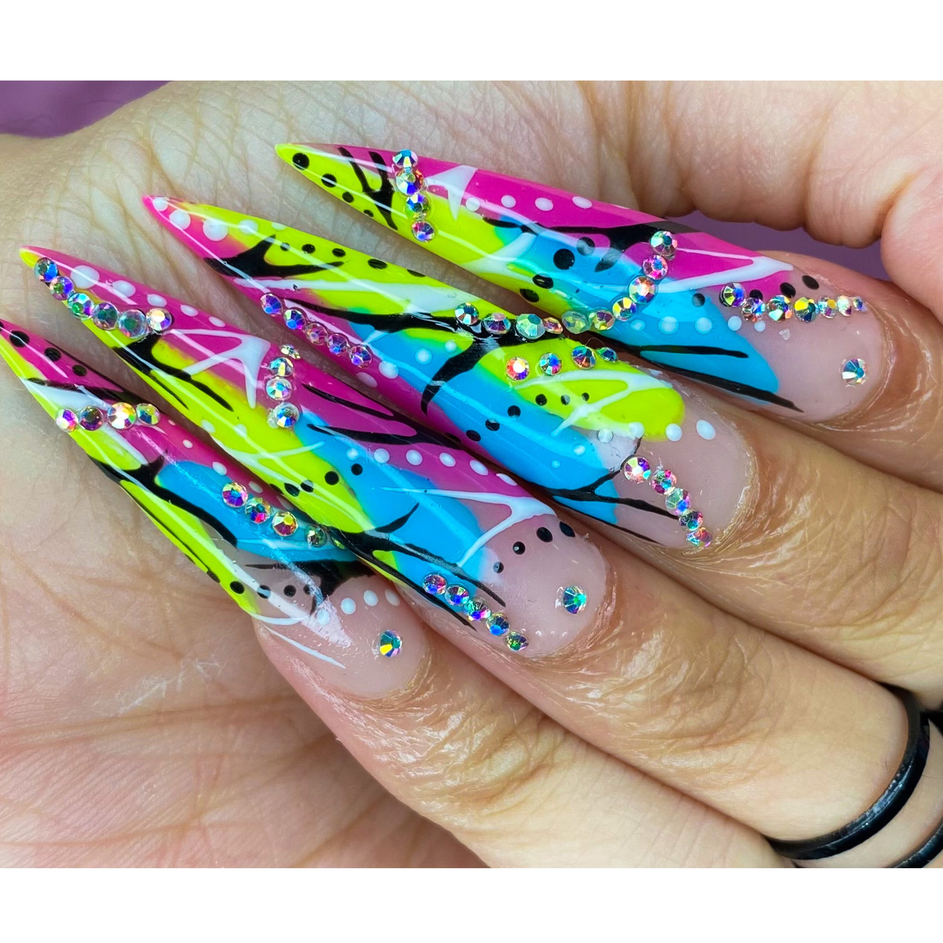 Pointy Nails Art Designs